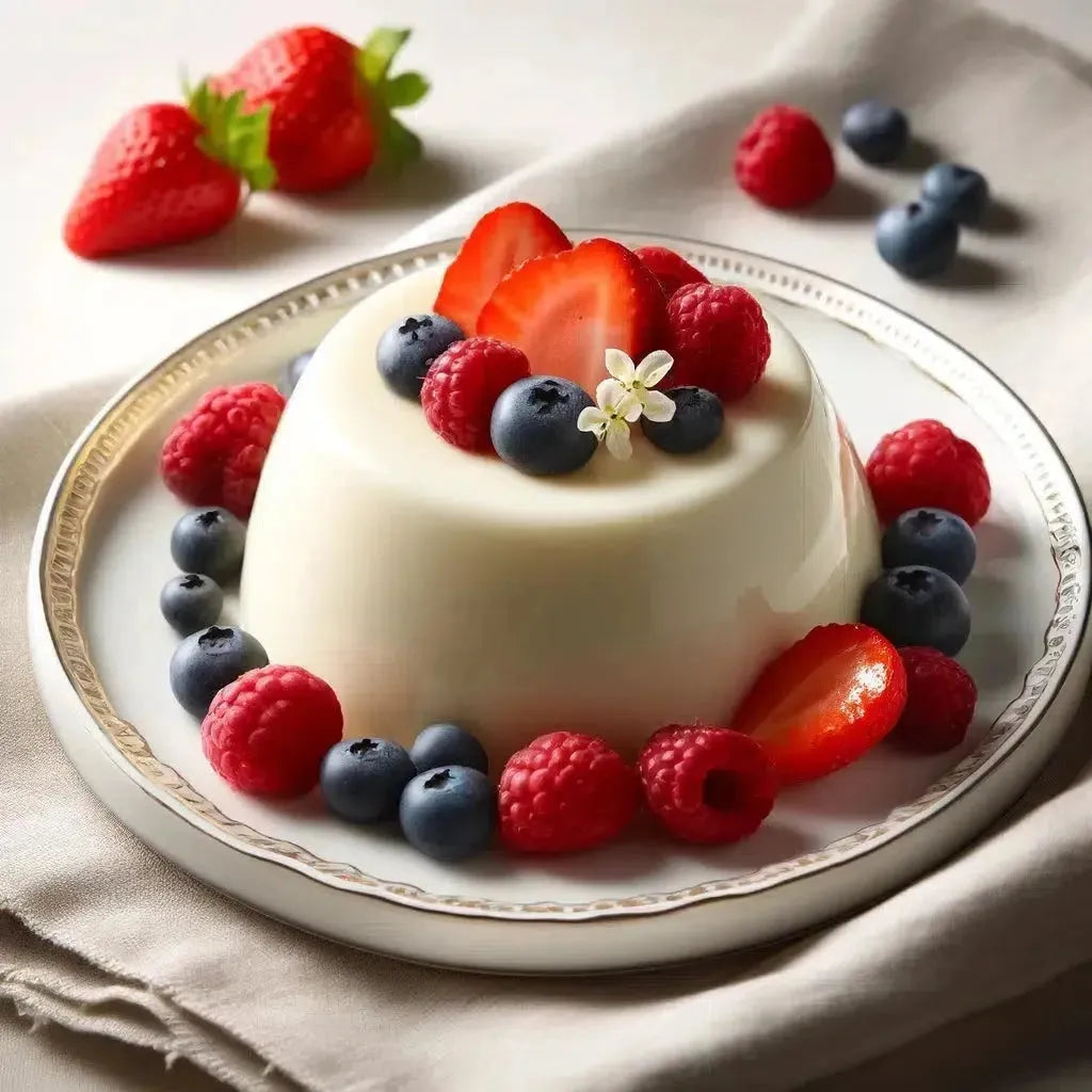 Decadent White Chocolate Panna Cotta with Fresh Berries – Z Natural Foods